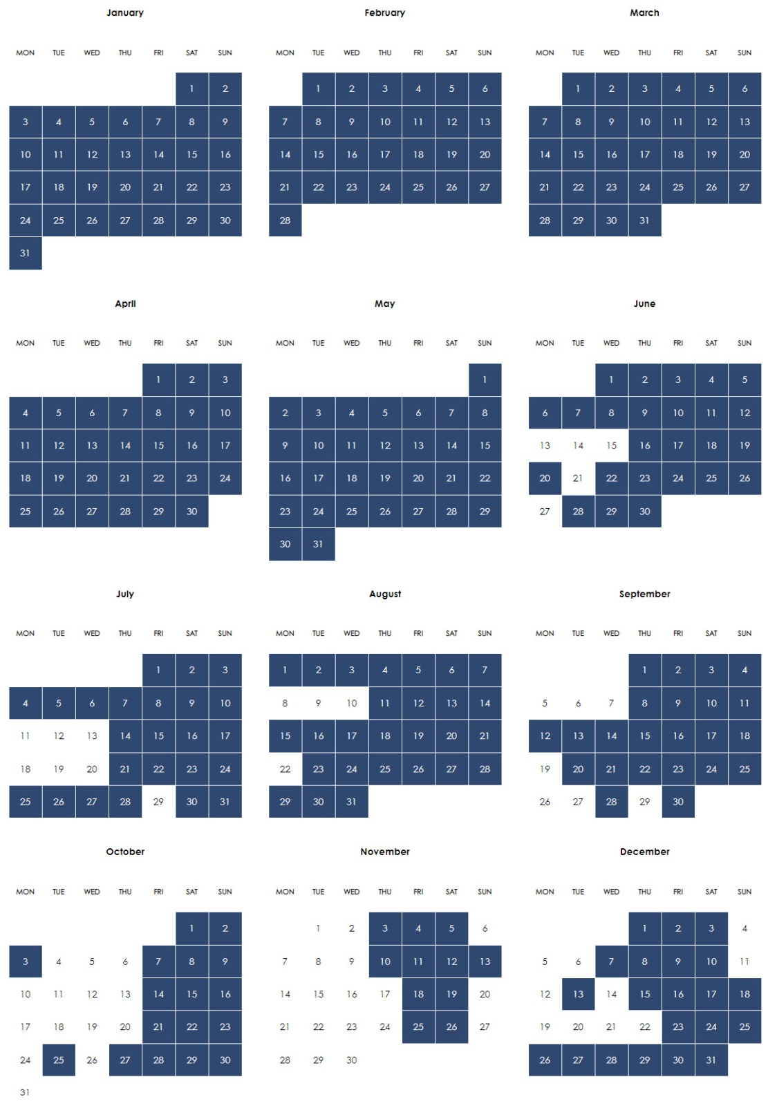 Dates & Availability - Three Rivers Country Club